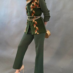 Pants & Jumpsuits | Womens Vintage Suit 7s Vintage Leather Suit Leather ...